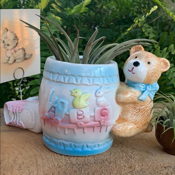 Vintage | Accents | Vintage Baby Planter Teddy Bear Nursery Decor New ...